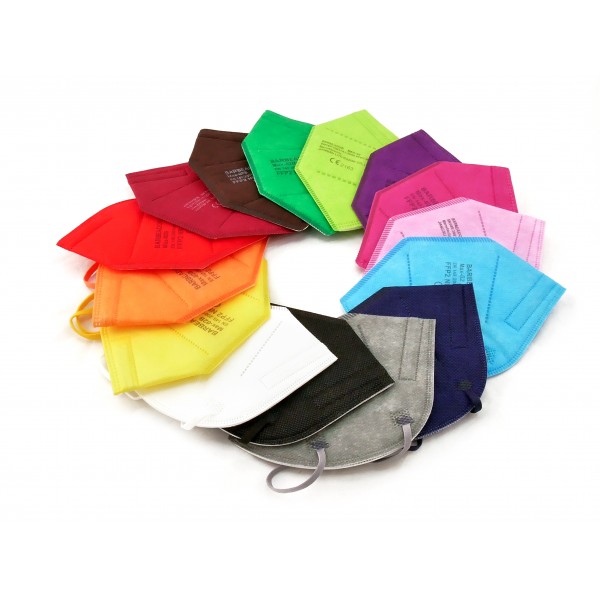 FFP2 Maske mix Farben, Größe L - Coronavirus Schutz